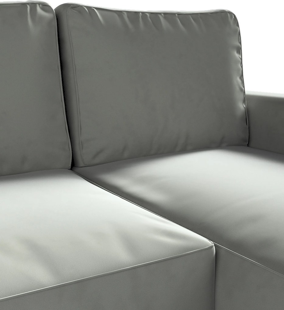 Potah na pohovku IKEA Backabro rozkládací se šezlongem barva šedá látka lesklé, sametová