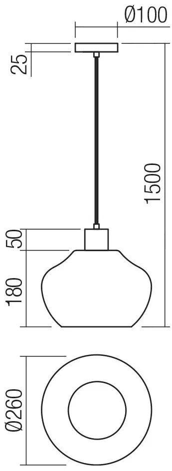 Smarter Závěsné svítidlo ATLANTIS, 1xE27, ø260 mm