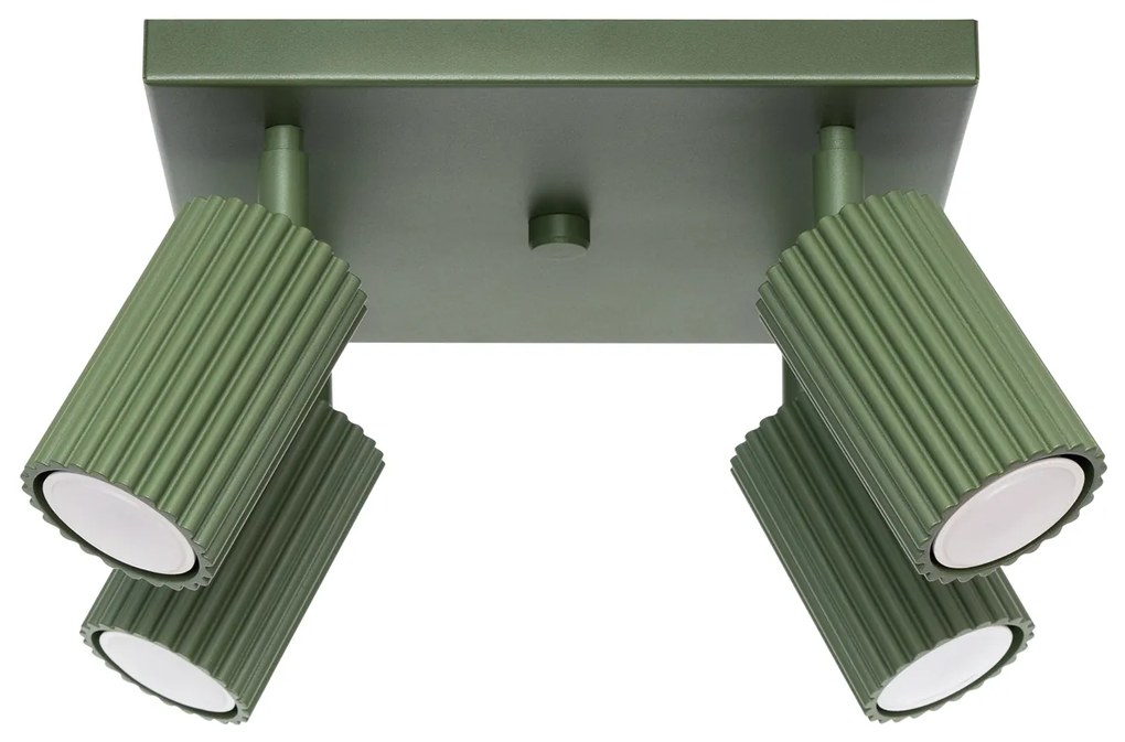 Sollux Lighting Stropní svítidlo KARBON 4 olivově zelené