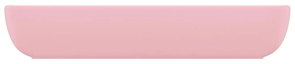 Luxusní umyvadlo obdélníkové matné růžové 71 x 38 cm keramické,  146955