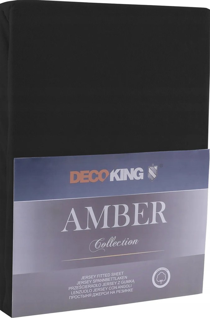 Decoking Amber Prostěradlo Jersey -200-220x200- Černá