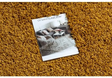 Dywany Luszczow Dětský kusový koberec SOFFI kulatý, shaggy 5 cm zlato Rozměr koberce: 160 cm KRUH