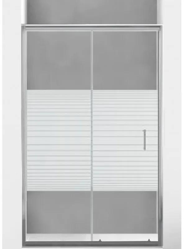 MEXEN APIA sprchové dveře 120x190 cm 5mm, chrom-pásy 845-120-000-01-20 - MEXEN