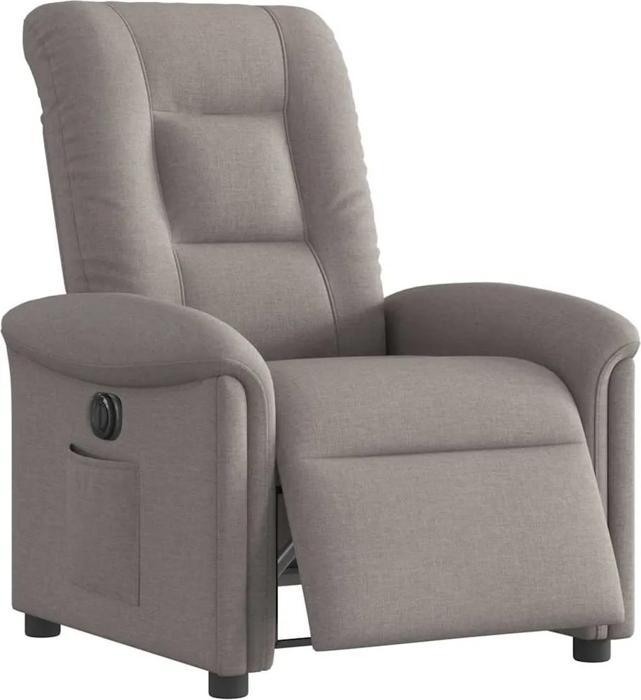Elektrické polohovací křeslo taupe textil 3303241