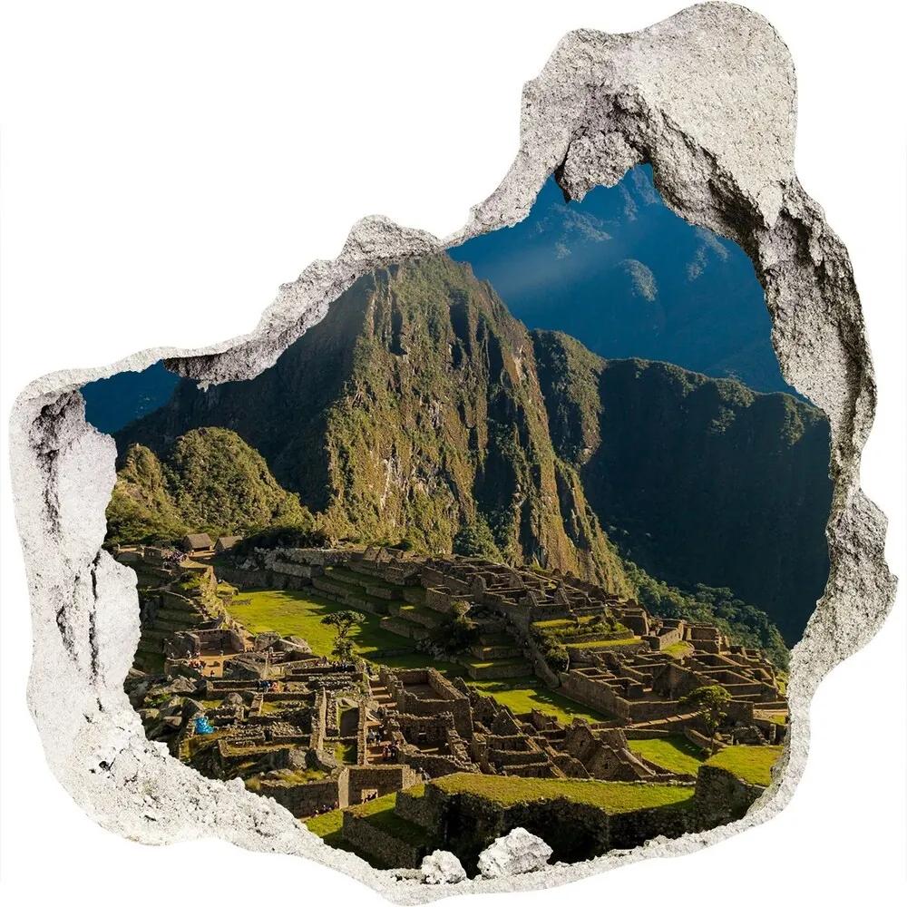Wallmuralia Samolepící díra na stěnu Machu Picchu 75x75 cm