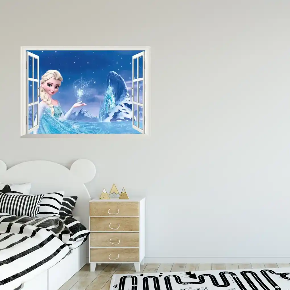 PIPPER | Samolepka na zeď "Elsa 3D" 50x70 cm | BIANO