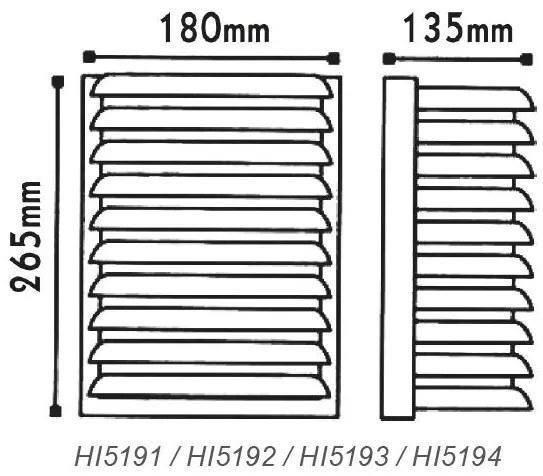 ACA Lighting Venkovní přisazené svítidlo HI5192 max. 40W/E27/IP45, šedé