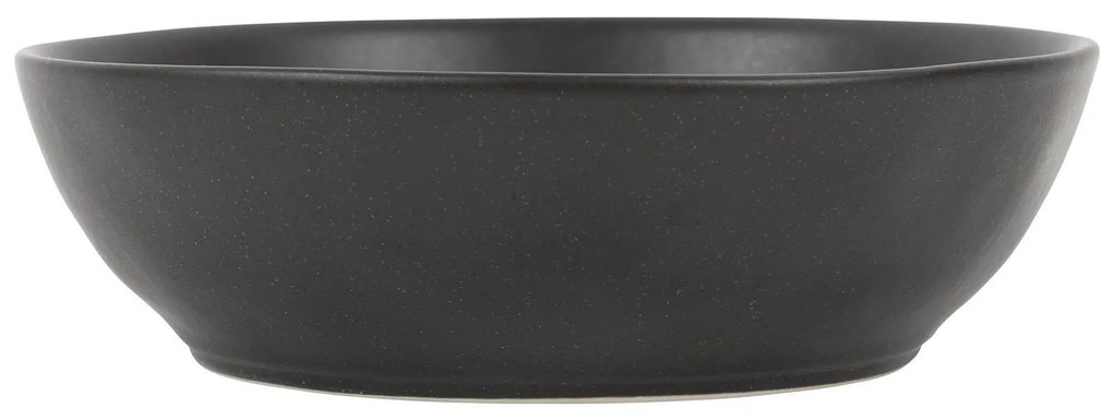 CÔTÉ TABLE Kameninový hluboký talíř Ingrid Noir, černá barva, keramika