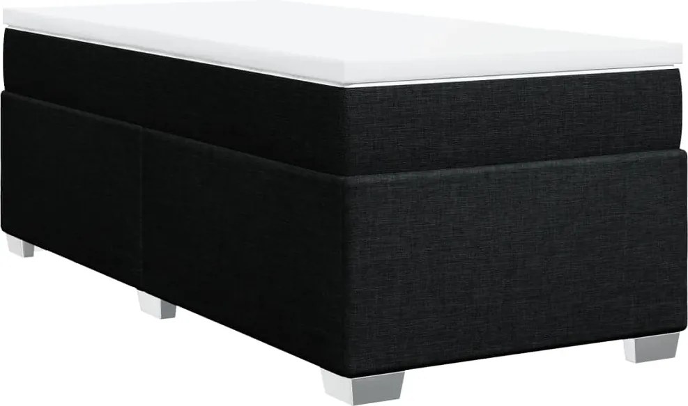 Box spring postel s matrací černá 90x190 cm textil 3285178