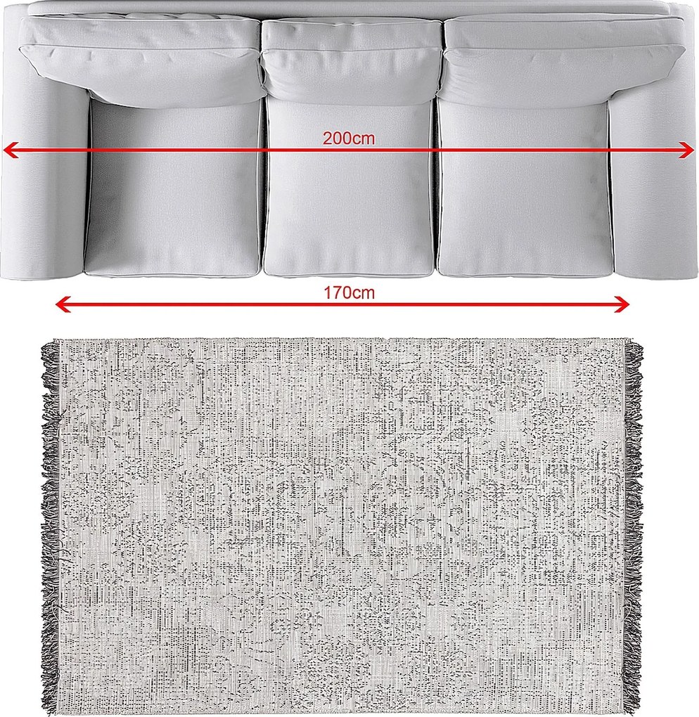 Koberec Tweed grey 120x170 cm