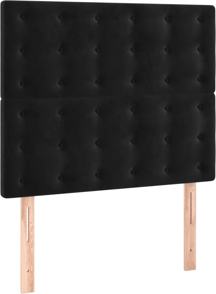 Box spring postel s matrací černá 80 x 200 cm samet 3138051