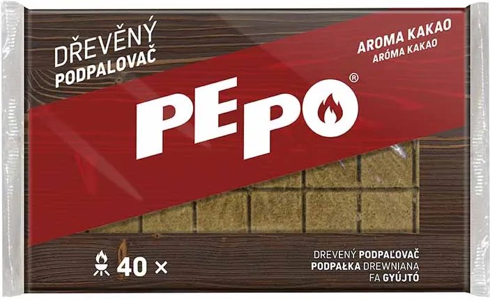 PE-PO dřevěný podpalovač - 40ks podpalů