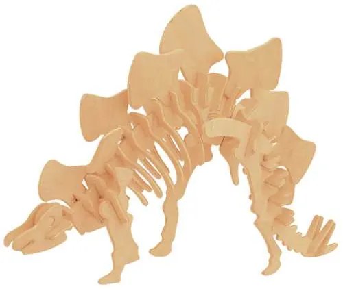 Woodcraft construction kit Woodcraft Dřevěné 3D puzzle Stegosaurus