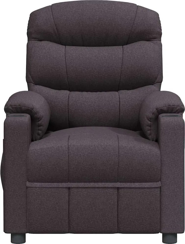 Elektrické masážní křeslo tmavě hnědé textil 3143508