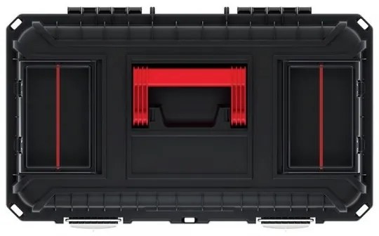 Kufr na nářadí s kovovými zámky 58,5 × 36 × 33,7 cm, vklad + přihrádky