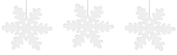 Porcelánová dekorace Snowflakes White - set 3 ks Garden Trading