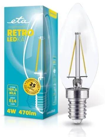 LED Žárovka ETA EKO retro, E14, 4W, 3000K, teplá bílá Eta ETA889090004