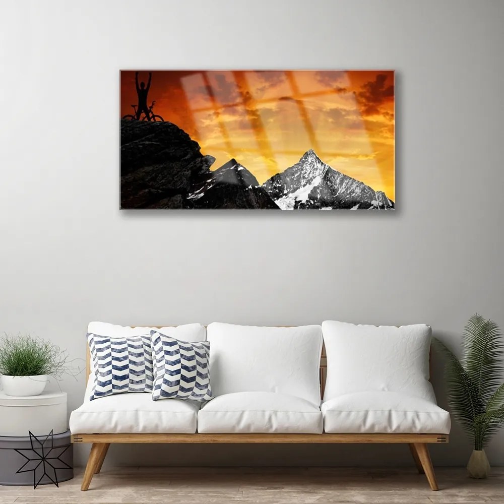 akrylový obraz Hory Krajina 100x50 cm