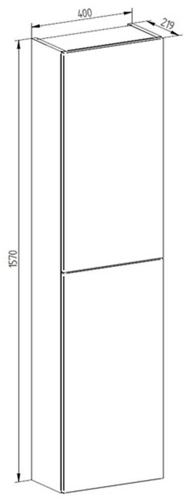 Mereo Mereo, Aira, koupelnová skříňka 157 cm vysoká, pravé otevírání, CN744PN