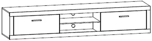 Obývací stěna Murane, s osvětlením