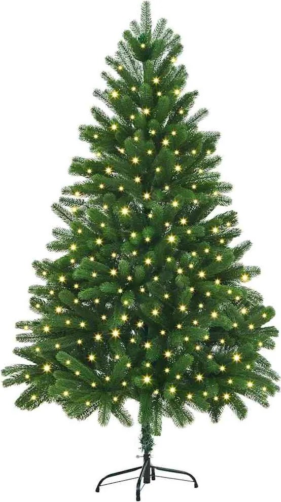 Vánoční stromeček s 300 LED diodami s stojanem Zelená 180 cm PE 3396327