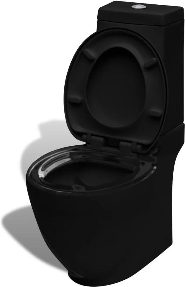 WC keramická kombi mísa s nádržkou | černá