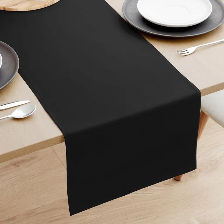 Goldea bavlněný běhoun na stůl - černý 20x120 cm