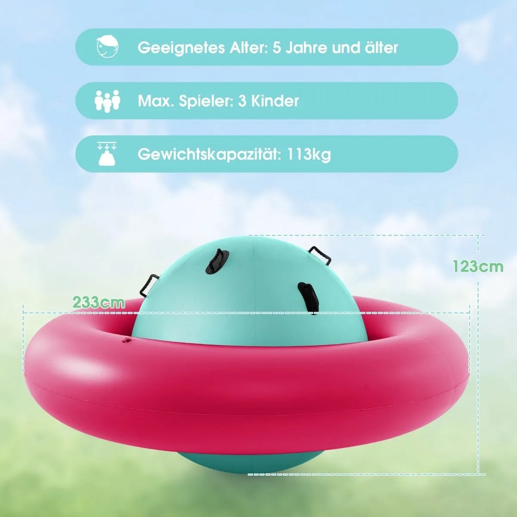 Costway Nafukovací kupolová houpačka pro děti 223 cm velká dětská houpačka