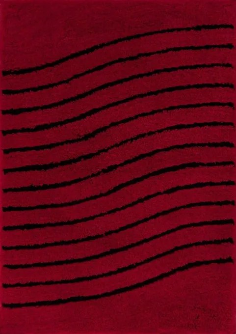 Koupelnový kobereček Premium 18 červený / černý