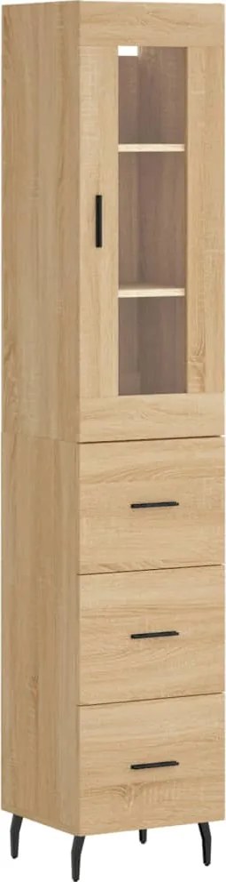 Skříň highboard dub sonoma 34,5 x 34 x 180 cm kompozitní dřevo 3199252