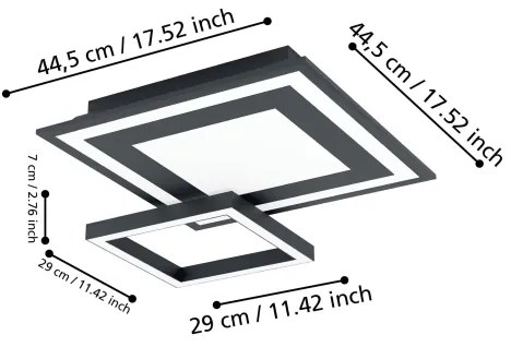 Eglo 900025 - LED RGBW Stmívatelné stropní svítidlo SALITERAS-Z LED/21,6W/230V
