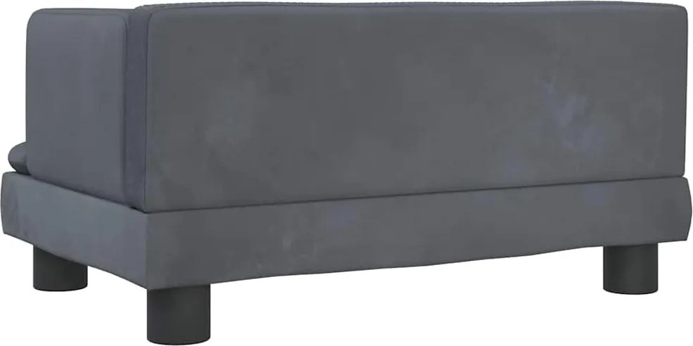 Pelíšek pro psy tmavě šedý 60 x 40 x 30 cm samet 171908