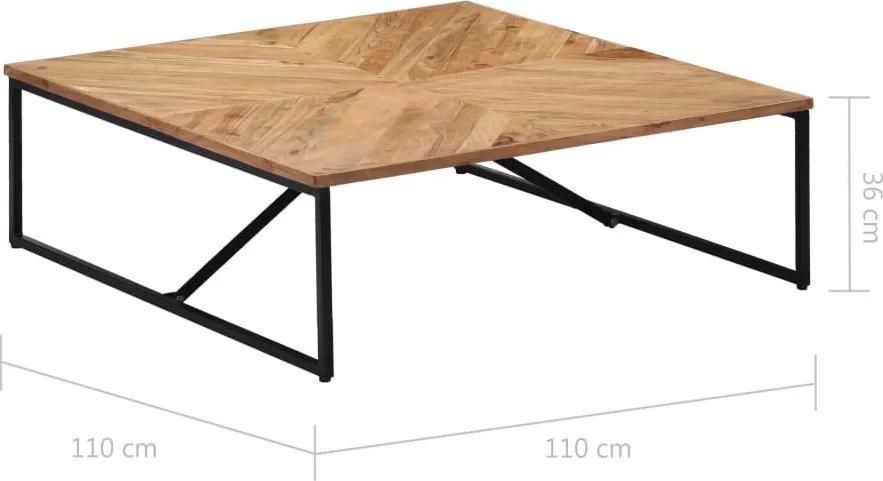 vidaXL Konferenční stolek 110 x 110 x 36 cm masivní mangovníkové dřevo [247699] Barva: Hnědá