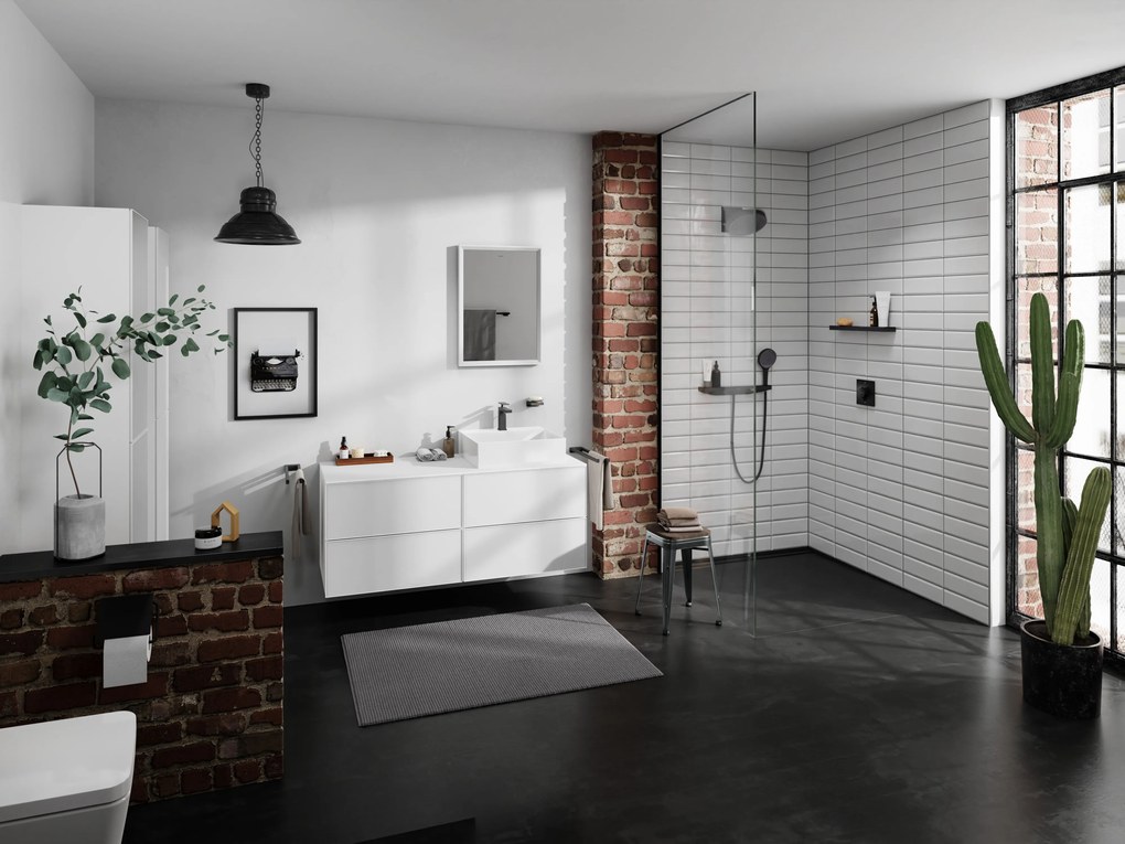 Hansgrohe Rainfinity, polička 500, černá matná, HAN-26844670