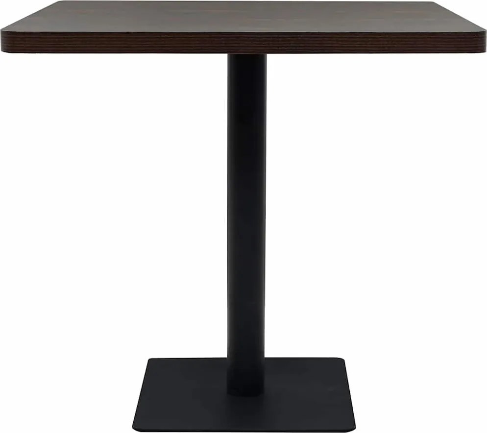 Bistro stůl MDF a ocel čtvercový 80 x 80 x 75 cm 245611