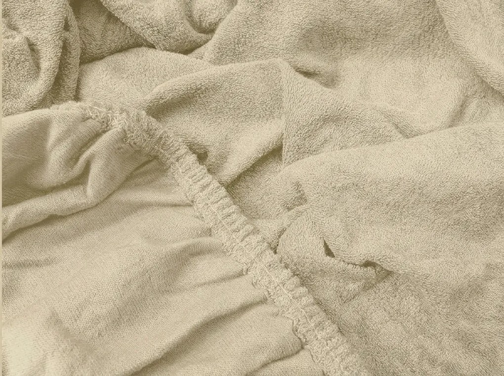 Froté prostěradlo MOLTON cappuccino 180 x 200 cm