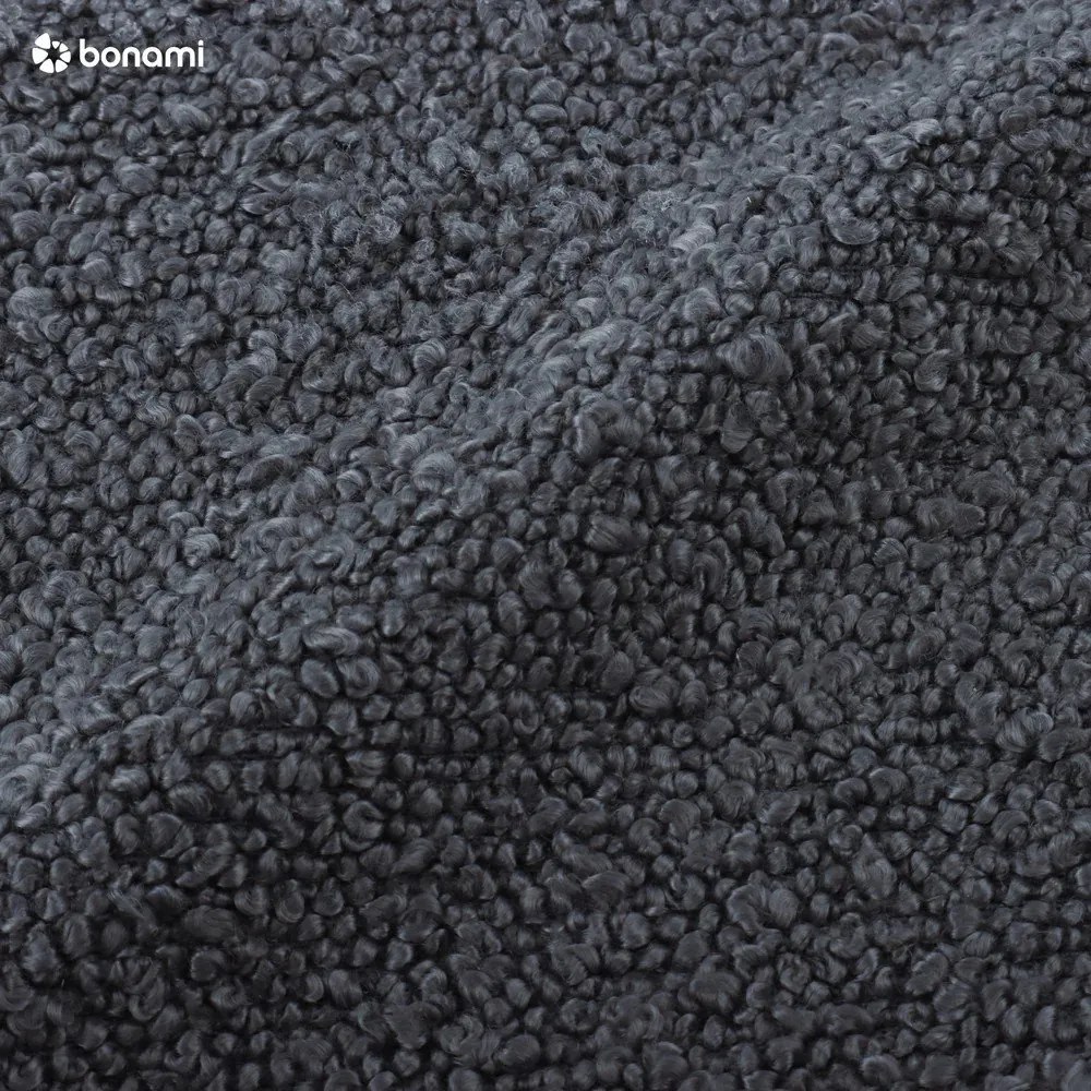 Tmavě šedá rozkládací/s úložným prostorem pohovka z textilie bouclé 222 cm Bali – Cosmopolitan Design