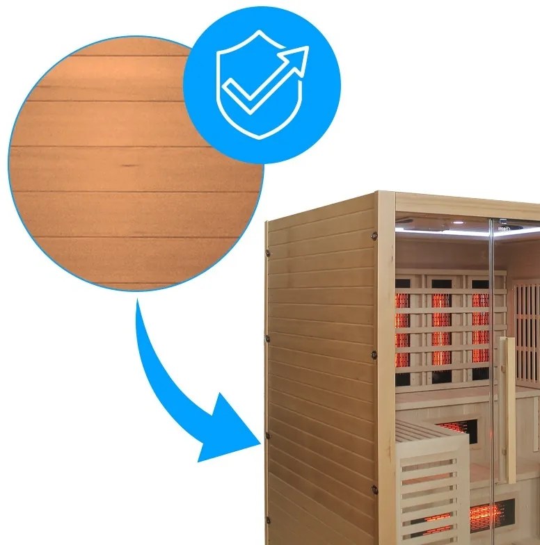 BPS-koupelny Kombinovaná sauna 2v1 - Infrasauna + finská sauna 180x160, 4-5 osob