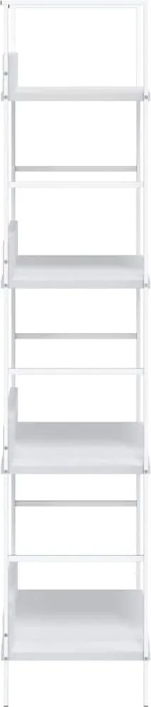 Knihovna se 4 policemi bílá 60x27,6x124,5 cm kompozitní dřevo 288224
