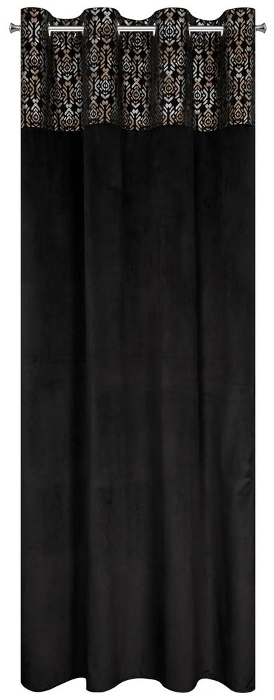 ZATEMŇOVACÍ ZÁVĚS NA KROUŽCÍCH LIZA 140X250 CM ČERNÁ