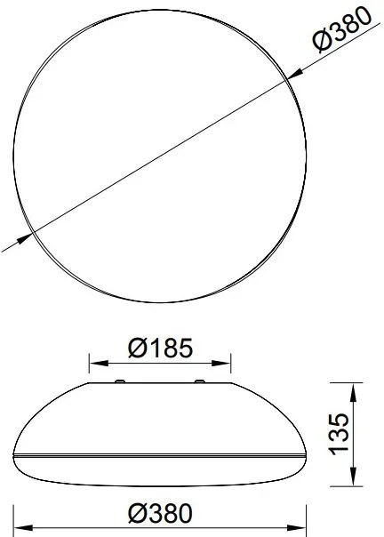 Mantra Kazz, černé stropní svítidlo 4xE27, průměr 38cm