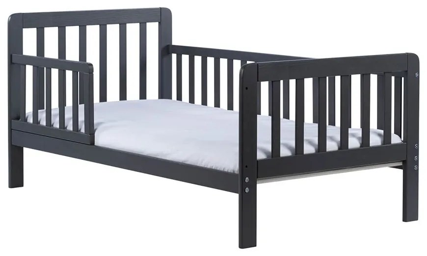 DREWEX Dětská postel se zábranou Drewex Nidum 140x70 cm grafit