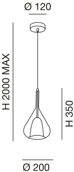 Fabas 3481-40-140 Lila, závěsné svítidlo z ambrového skla, 1x40W E27, průměr 20cm