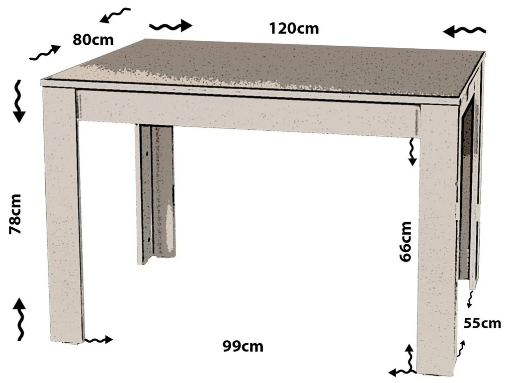 Jídelní stůl Single Caucasian Oak