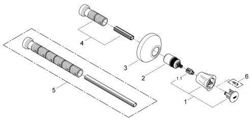 GROHE 19808001 - Vrchní díl podomítkového ventilu COSTA L lesklý chrom