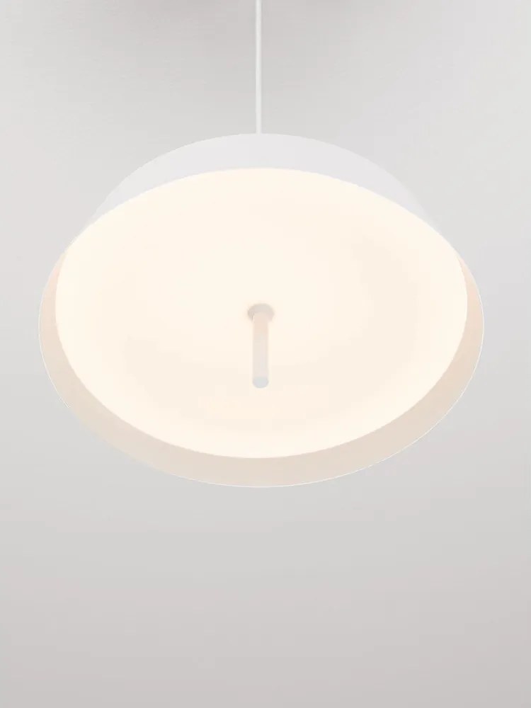 Bílé hliníkové LED stmívatelné závěsné svítidlo ø 45 cm Velio – Nova Luce