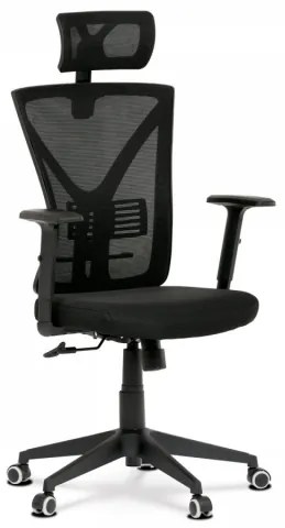Kancelářská židle černá mesh plastový kříž KA-Q851 BK