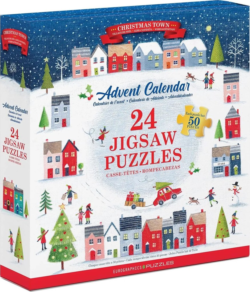 Adventní kalendář eurographics puzzle adventní kalendář: vánoční město 24 x 50 dílků