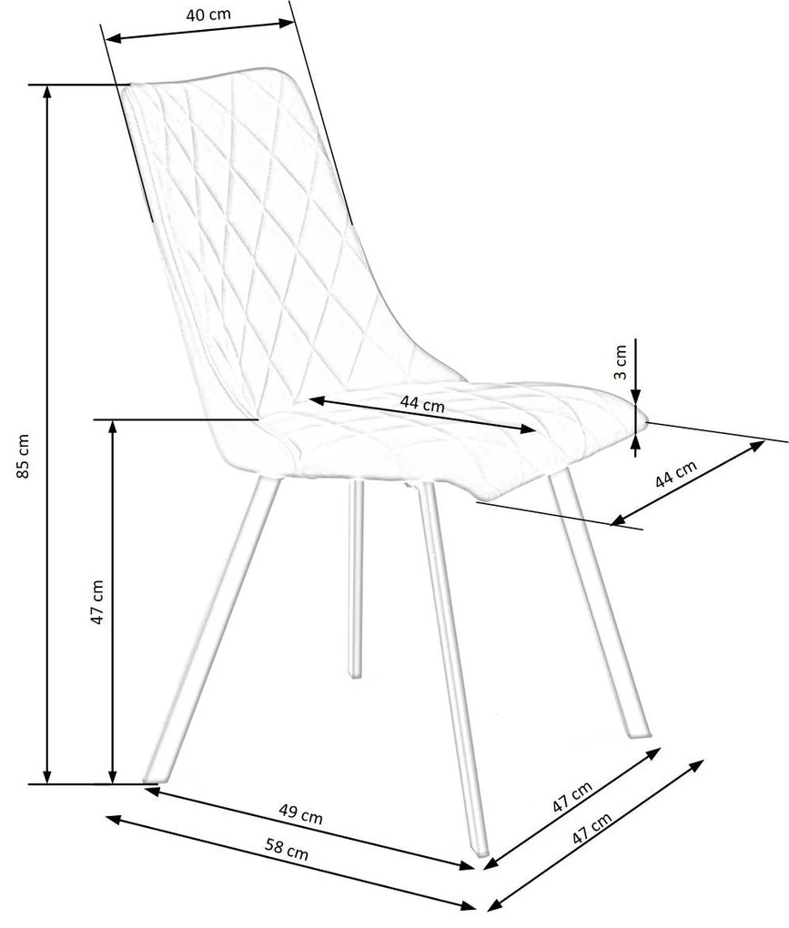 Designová židle K450 šedá