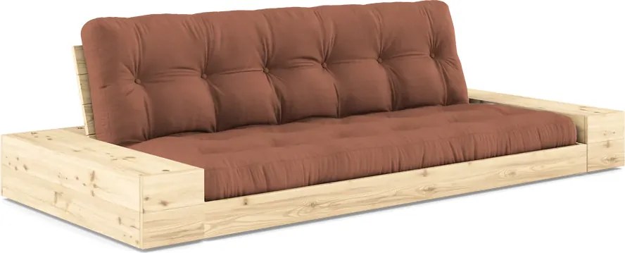 Karup Design Rozkládací pohovka BASE - 759 Clay Brown / Se dvěma bočními boxy